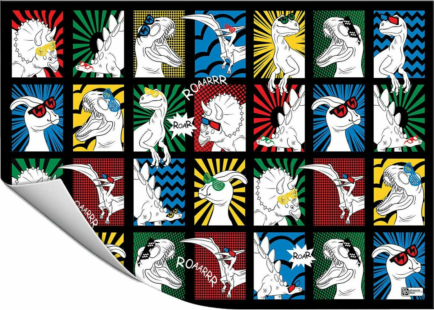 Пленка цветная для уроков труда Дино-комикс