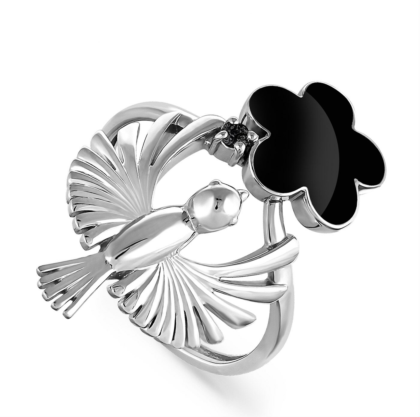 Кольцо, серебро, 925 проба