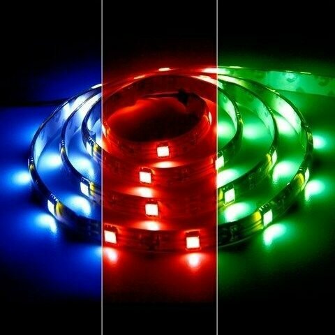 Светодиодная лента LED подсветка 24v 14,4Вт/м RGB 60Led/м SMD5050 IP20