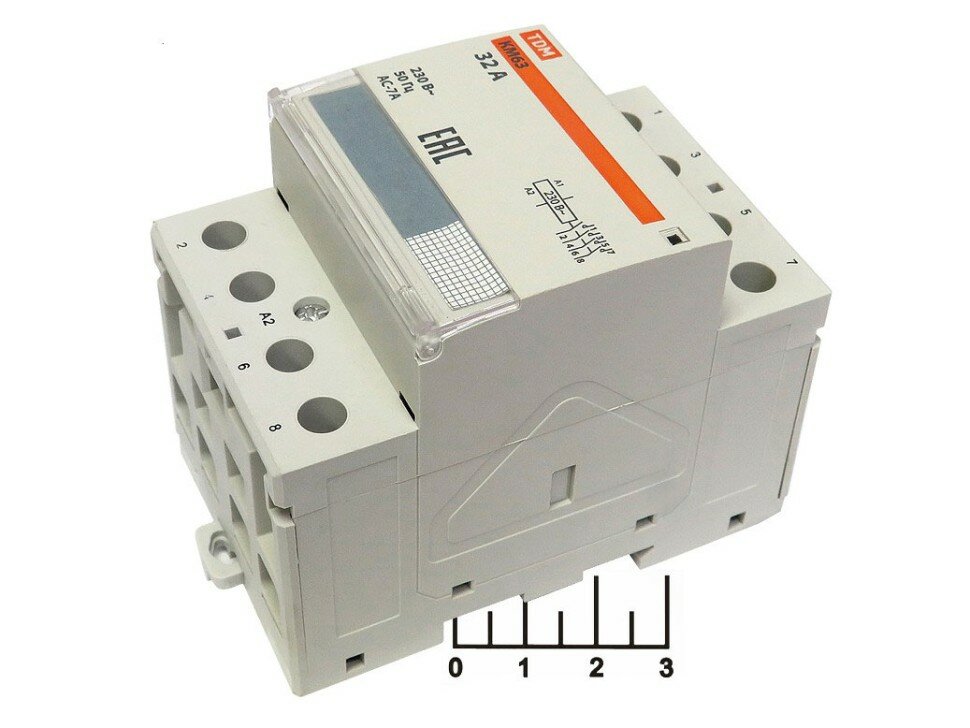 Контактор модульный 220V 32A КМ63/4-32 4NO TDM (SQ0213-0013)