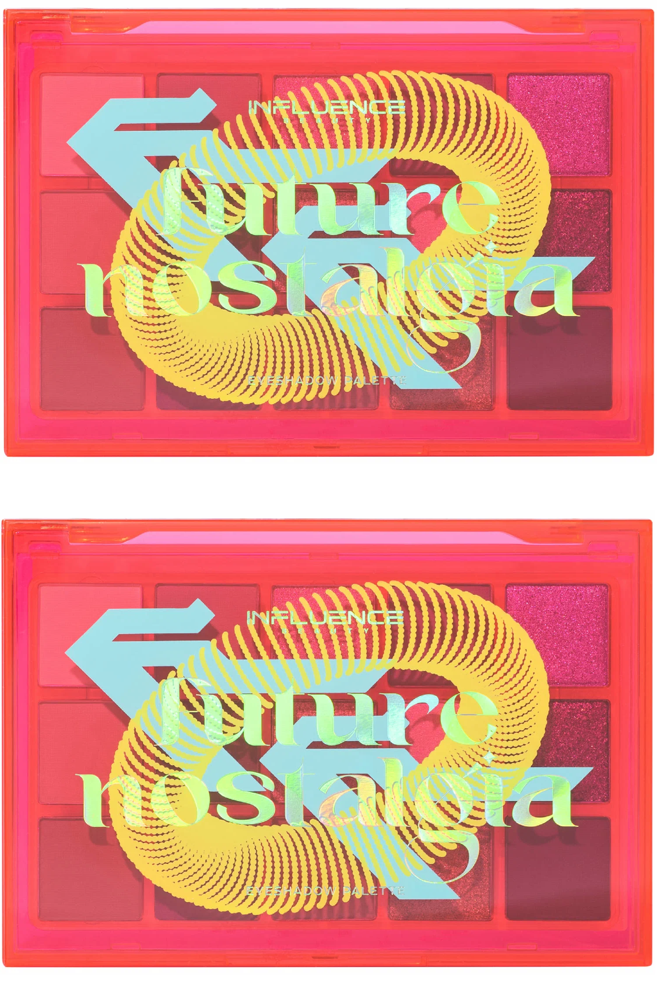 Палетка теней Influence Beauty Future Nostalgia Eyeshadow palette 15 оттенков т.01 15 г 2 шт