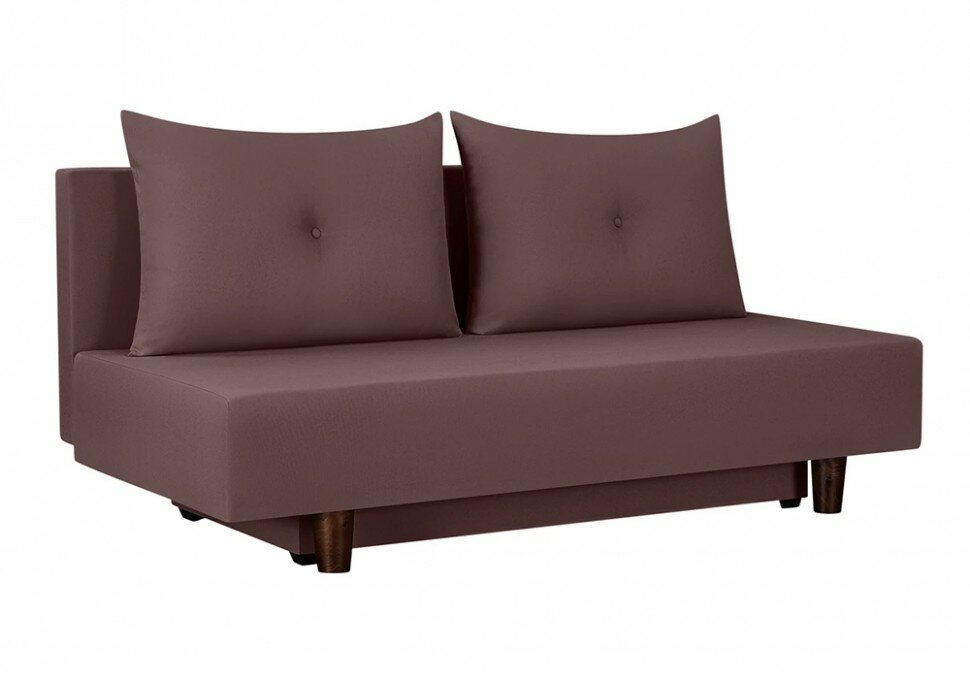 Прямой диван Парма 2 Коричневый Рогожка, еврокнижка, 200х90х93 см, с ящиком для белья