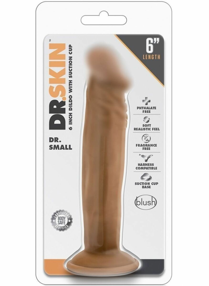 Фаллоимитатор на присоске "DR. SKIN DR. SMALL 6INCH DILDO MOCHA" 17см