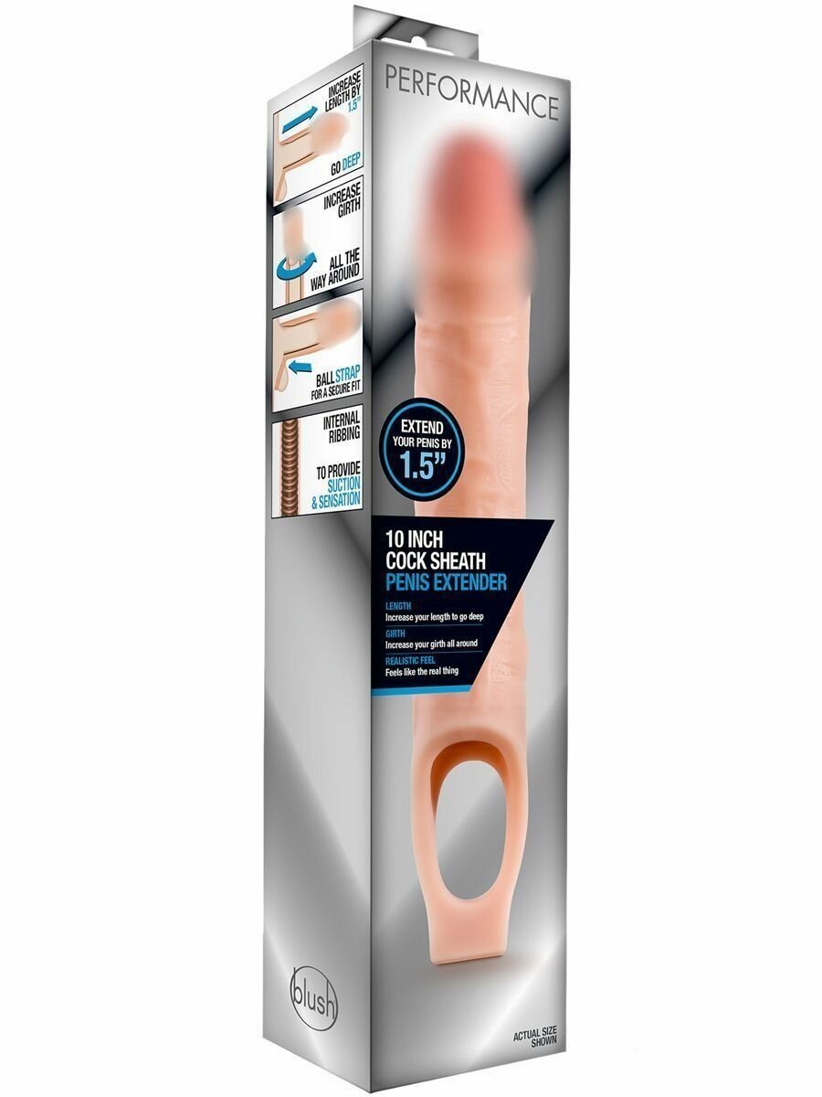 Насадка на пенис для увеличения размера "PERFORMANCE 10INCH COCK SHEATH EXTENDER" 24см