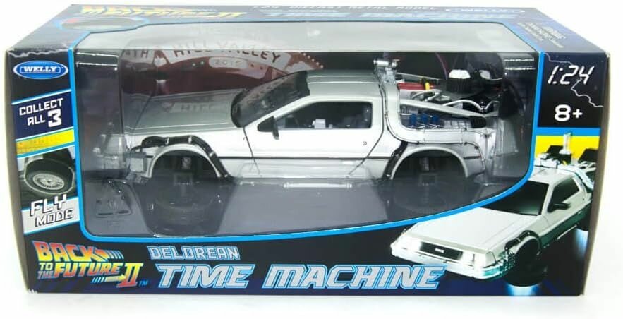 Модель машины DeLorean Back To The Future II Welly масштаб 1:24 18 cм