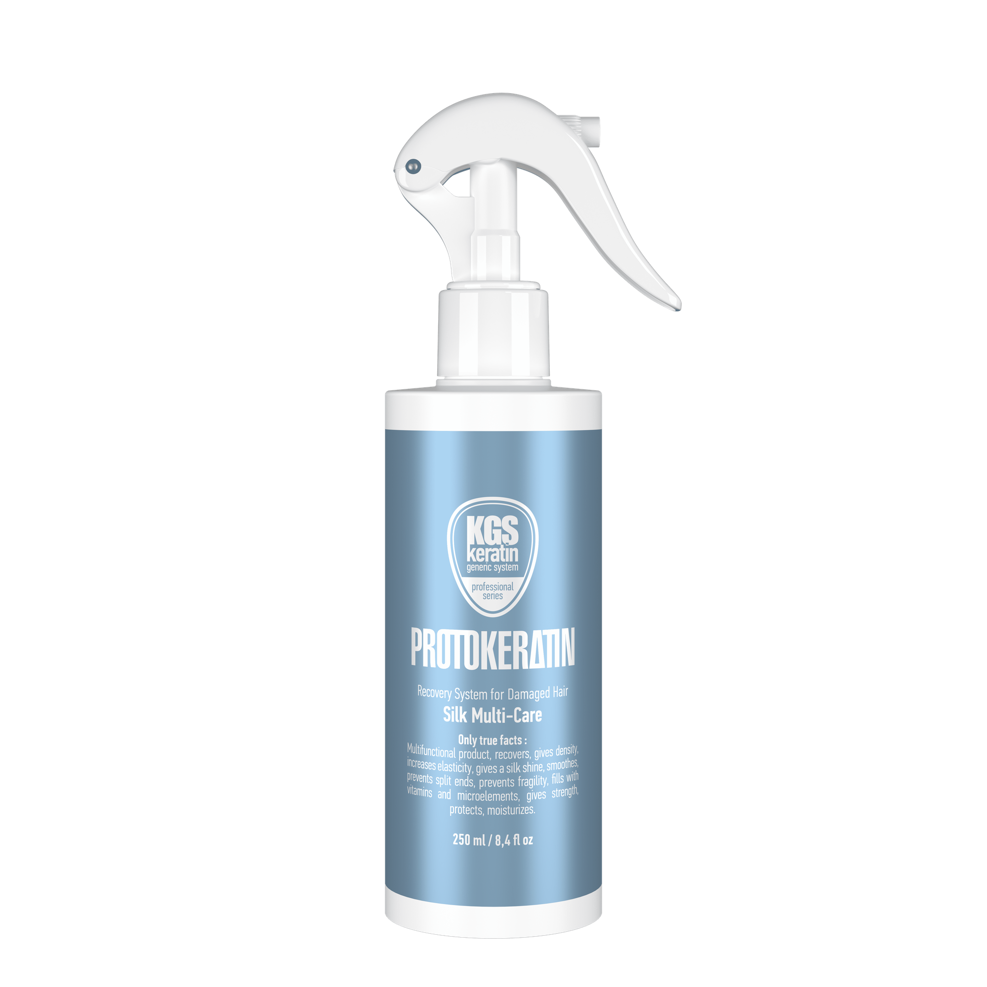 Спрей с пептидами шелка для волос мультифункциональный профессиональный, 250мл