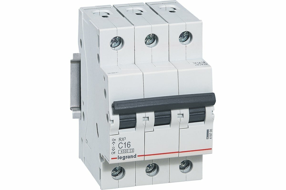 Legrand Автоматический модульный выключатель 3п C 63A 4.5кА RX3 Leg 419714 1199894