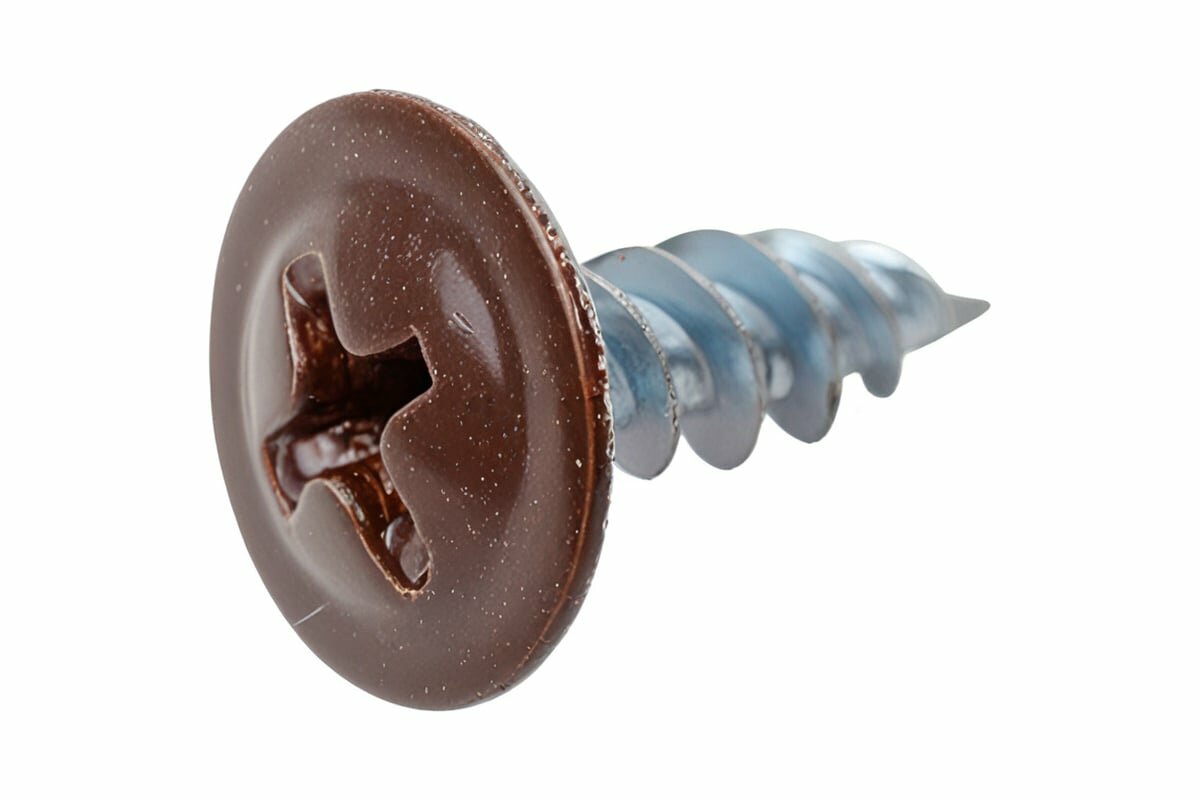 Качественный крепеж Прессшайба 4.2х13 мм коричневая RAL 8017 острая, 300 шт 0200227