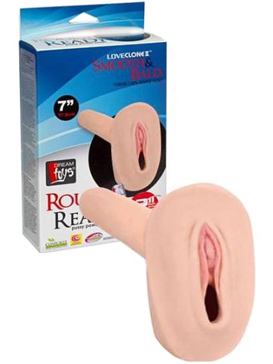 Мастурбатор для мужчин с вибрацией "REALSTUFF SMOOTH & BALD" 17.8cm