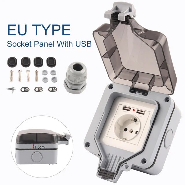 DIY GO EU Wall Switch Socket With USB