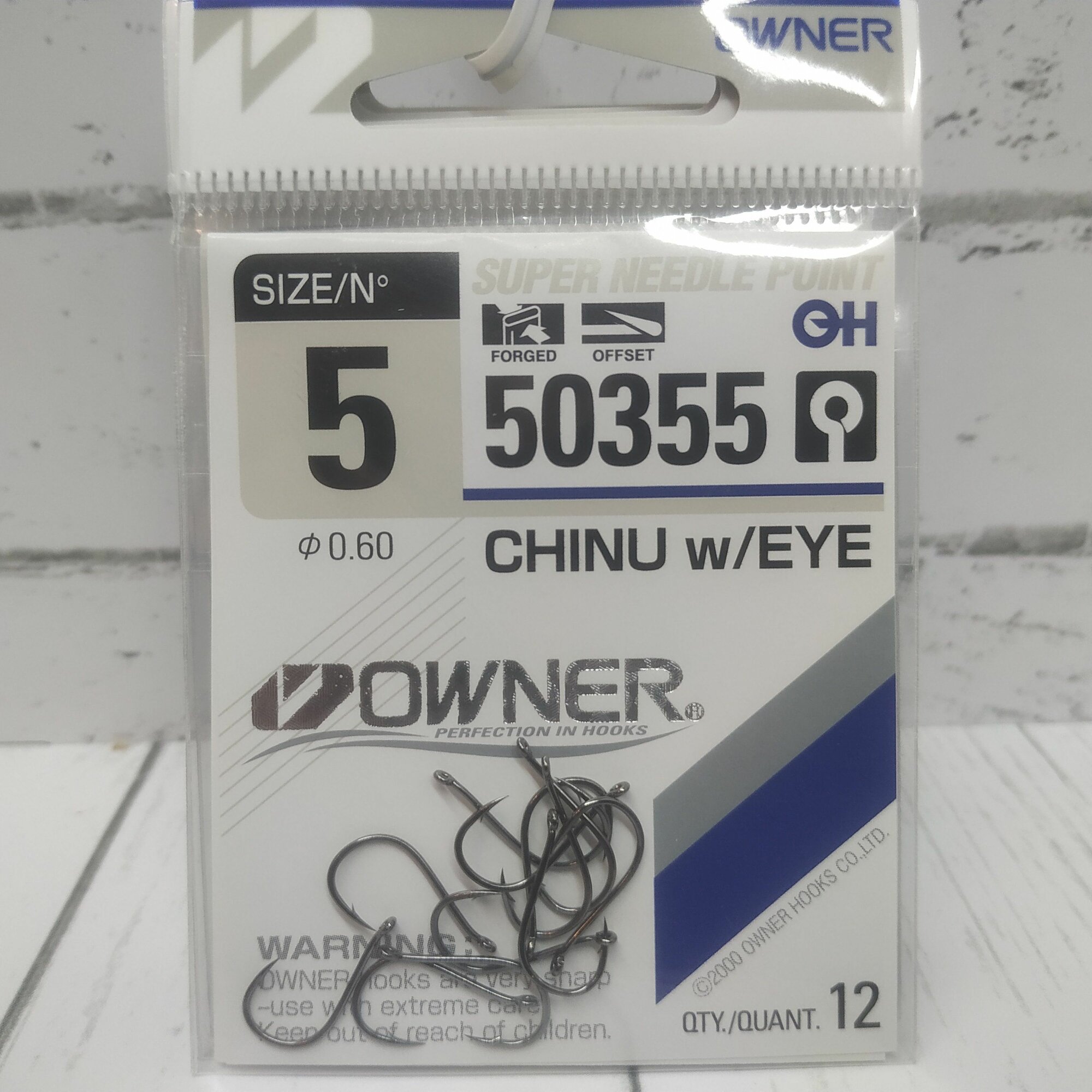 OWNER Крючок рыболовный 50355 CHINU w/EYE BC"ORIGINАL" №5-5уп (60шт)