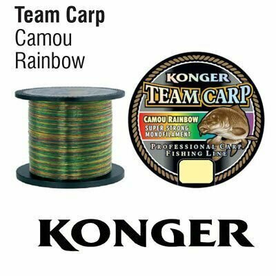 Монофильная леска для рыбалки KONGER TEAM CARP RAINBOW по 600 м; 0.40мм