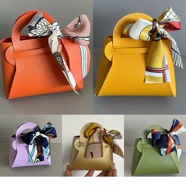 Кожаные подарочные пакеты набор из 15 штук A-5-color mixing-2