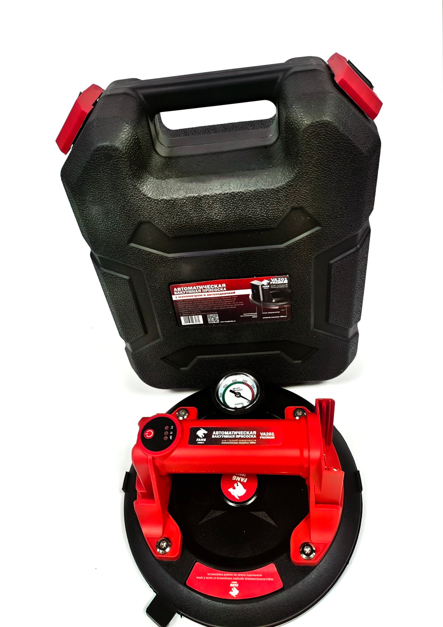 Присоска для укладки плитки Fang, пластик, аккумуляторная, красный