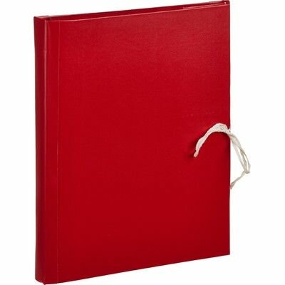 Папка архивная ATTACHE, 3см, 2 заявязки, бумвинил, красная 1010