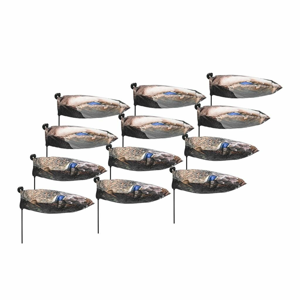 Комплект ветровых чучел утки "лайт" Flock Decoys, 12 шт (без голов)