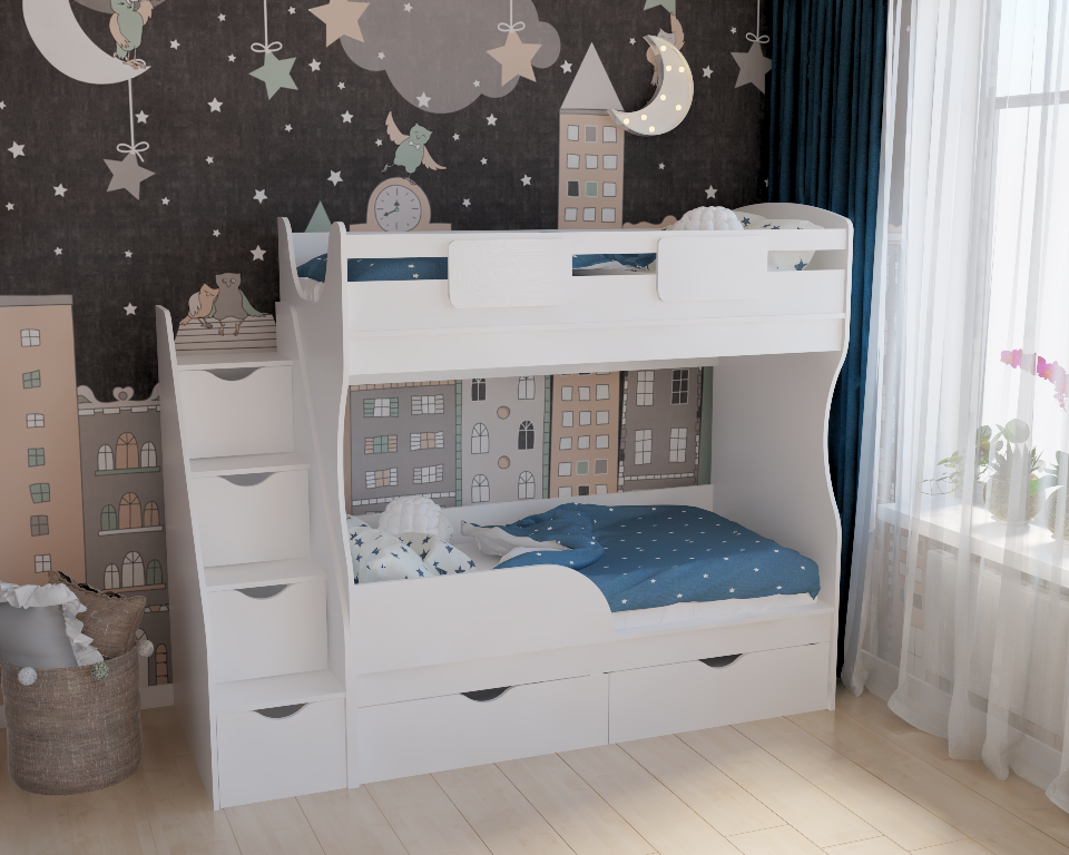 Двухъярусная кровать 160х80 Альфа Мини