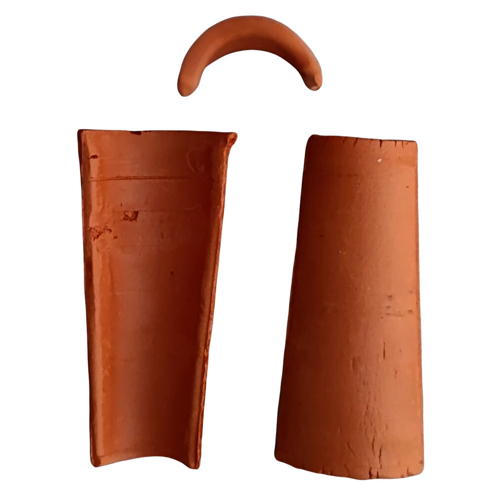 Черепица арабская 11х24 мм, 150 шт, керамика, материал для сборных моделей, Domus Kits