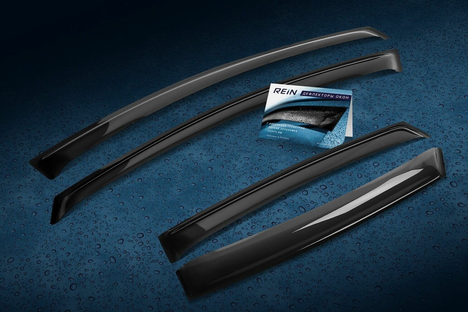 Дефлекторы боковых окон Rein KIA SPORTAGE 2015- внедорожник компл 4 шт. арт. REINWV393