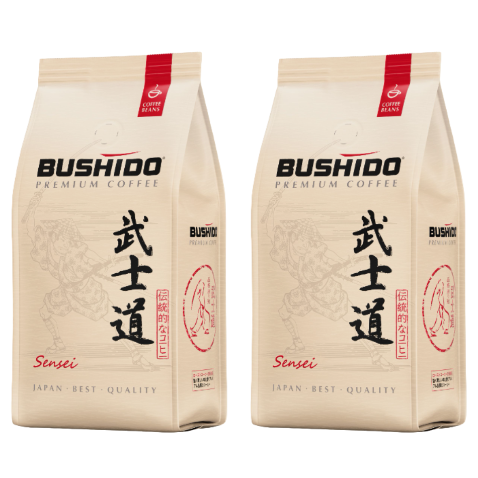 Кофе в зернах Bushido Sensei 1 кг 2 штуки