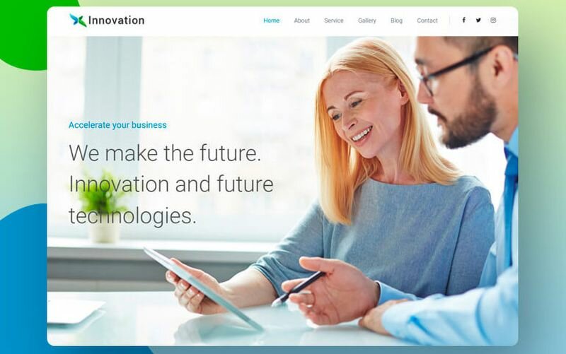 Подарочный сертификат на Шаблон для сайта Вордпресс с демоконтентом Innovation Rival Business Corporate WordPress theme WordPress Theme