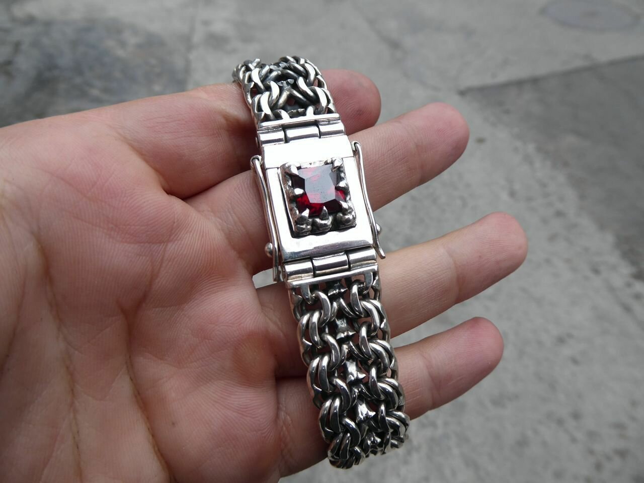 Браслет, славянский оберег, серебро, 925 проба, фианит