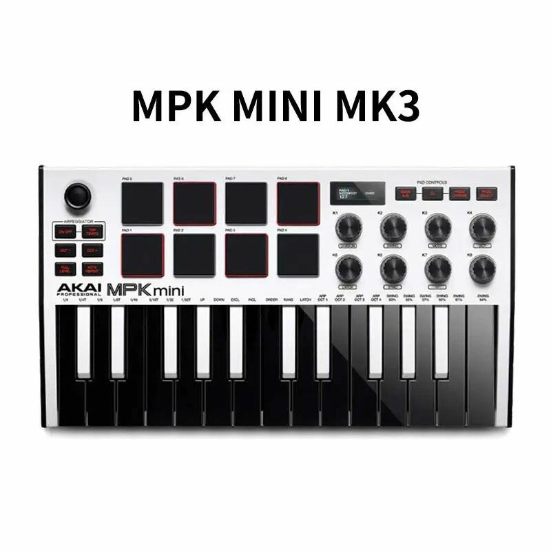 AKAI PRO MPK MINI MK3 миди клавиатура, 25 уменьшенных клавиш