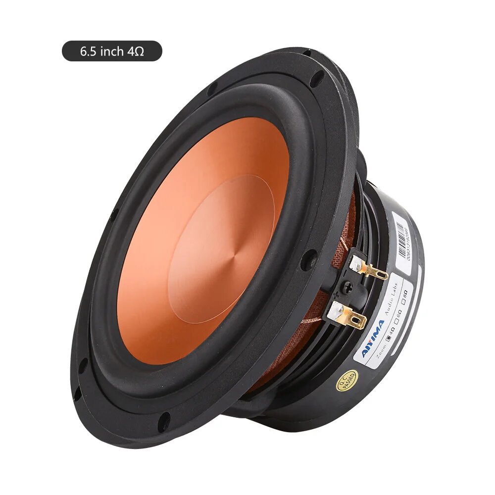 AIYIMA 6.5 дюйма Басовые динамики Orange 4 Ohm Speaker