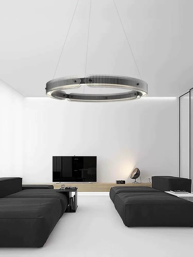 Cassina DD30 LED потолочный подвесной светильник с пультом дистанционного управления для кухни/гостиной/спальни и т. д. Матовый черный 600*600MM 80W