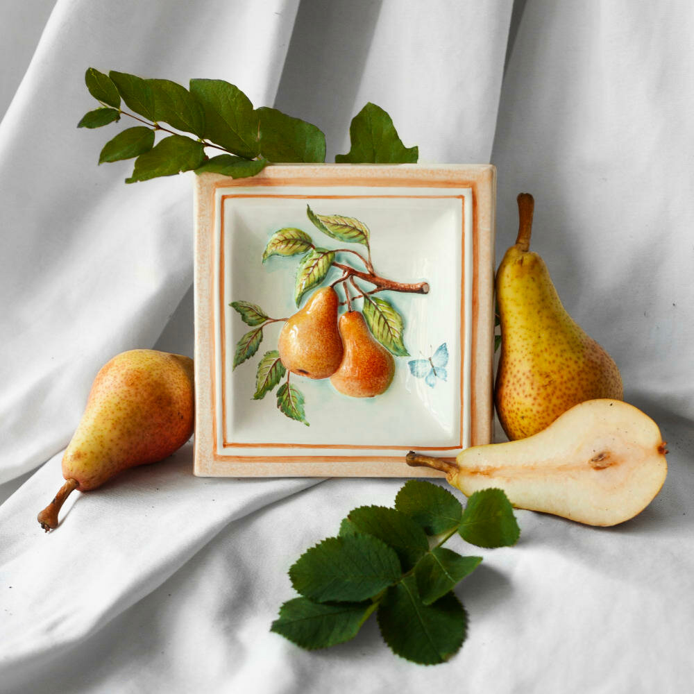 Декоративная плитка Груши, керамическая