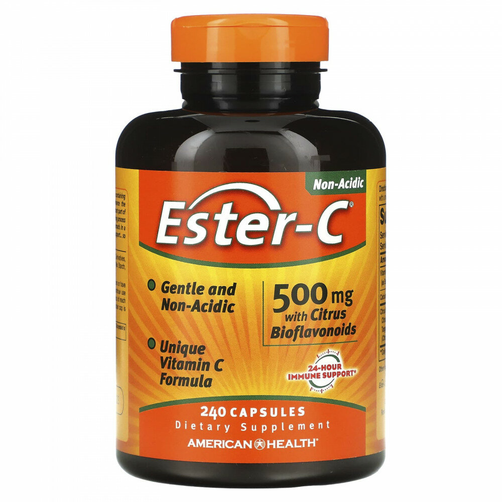 American Health, Ester-C® с цитрусовыми биофлавоноидами, 240 капсул