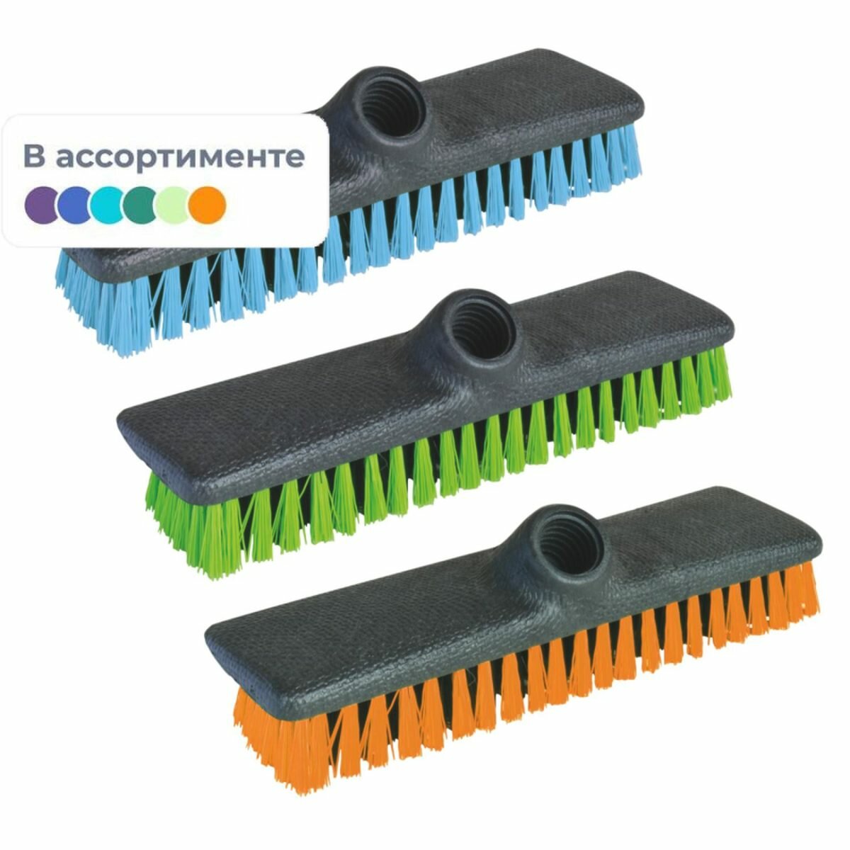 Щетка-шробер York Эко, 24см, жесткая щетина, 1шт.