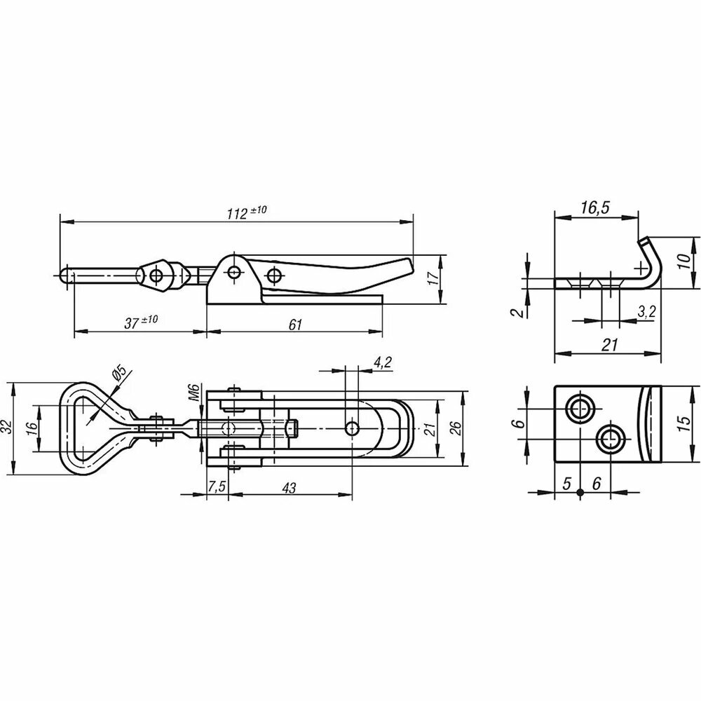 Накидная защелка KIPP k0050.1421121.9135211