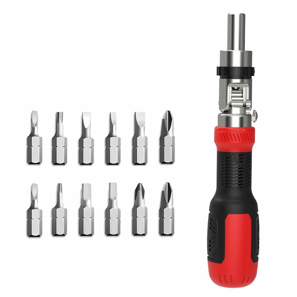 Телескопическая отвертка 13 в 1-красная