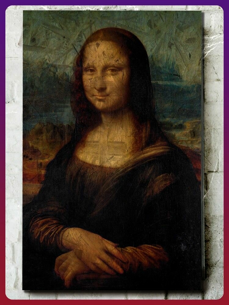 Картина интерьерная на рельефной доске Эстетика Искусство (Леонардо да Винчи, Италия, Возрождение, портрет, живопись, Мона Лиза, Джоконда) - 62412216