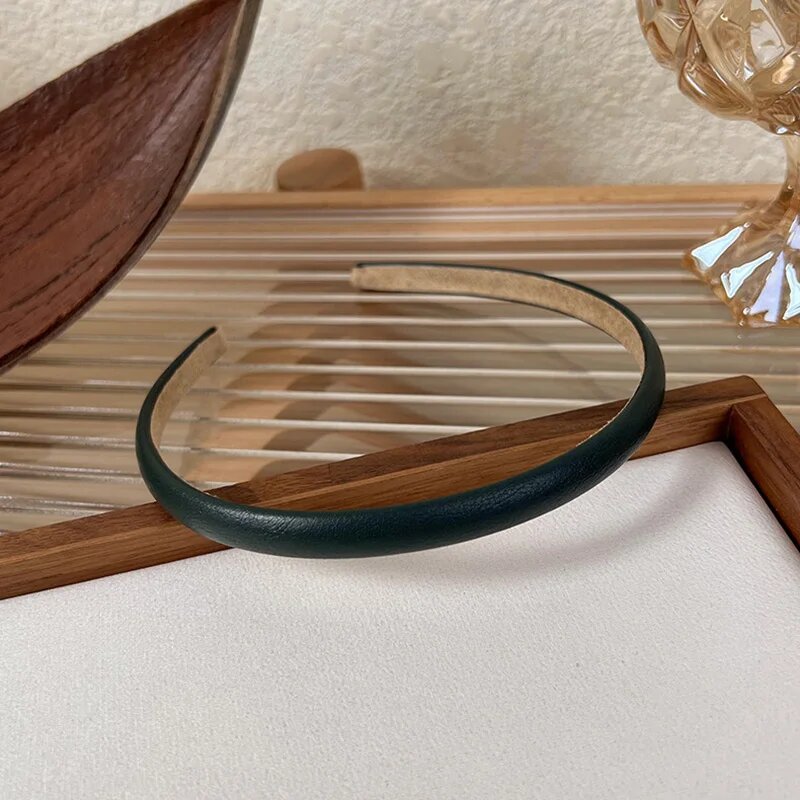 Женские кожаные повязки на голову JIJIANSHI зеленый