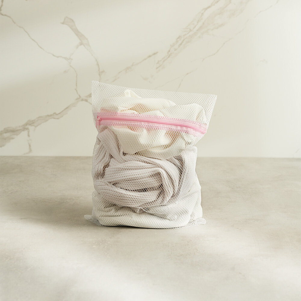 Мешок для бережной стирки и сушки белья, на замке, крупная сетка. 40*30см.