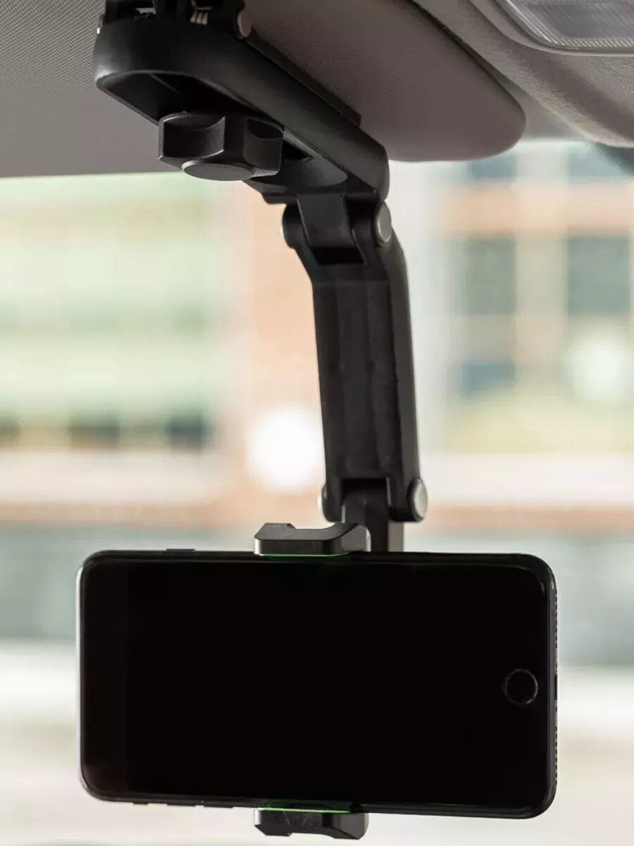 Держатель для телефона в машину на козырек с регулируемой рамкой