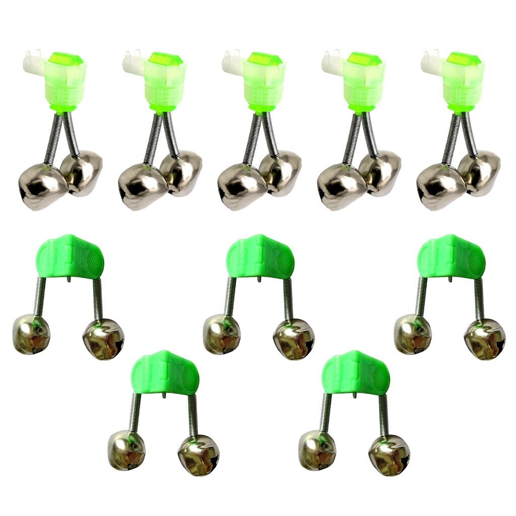 Двойной Сигнал Тревоги Колокольчики Сигнализация Поклевки Удочки Рыболовные Колокольчики Сигнализация для Ночной Рыбалки