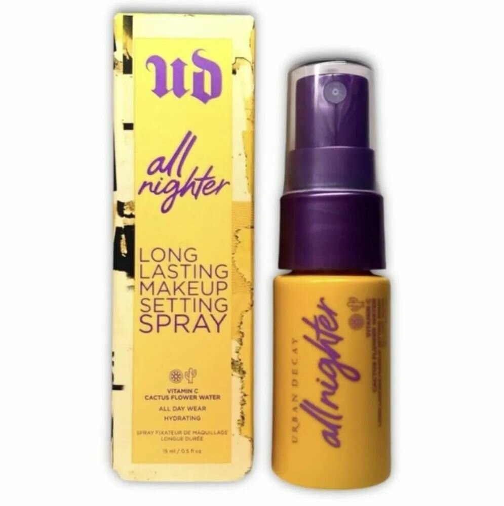 Фиксирующий спрей для макияжа с витамином С мини-формат URBAN DECAY all nighter Long Lasting Makeup Setting Spray VITAMIN C 15ml