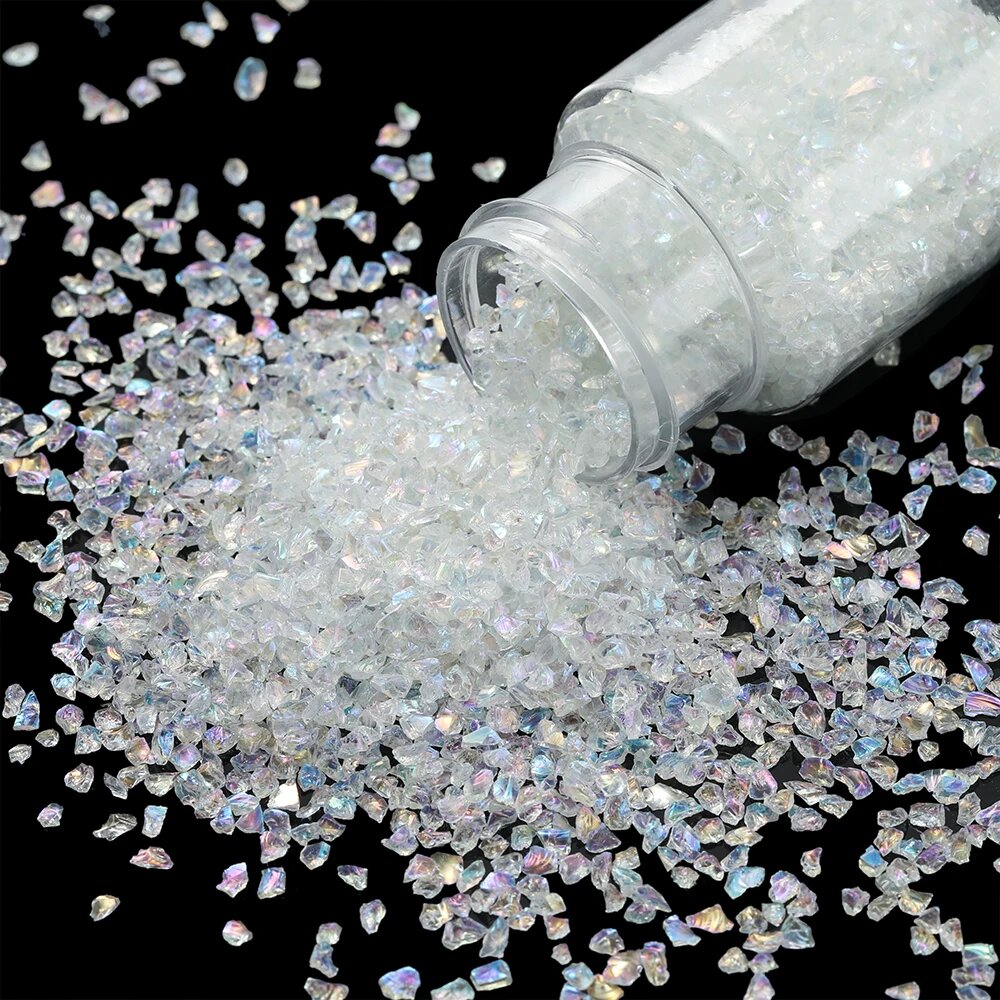 Стеклянные камешки St.kunkka для эпоксидной смолы 30г White