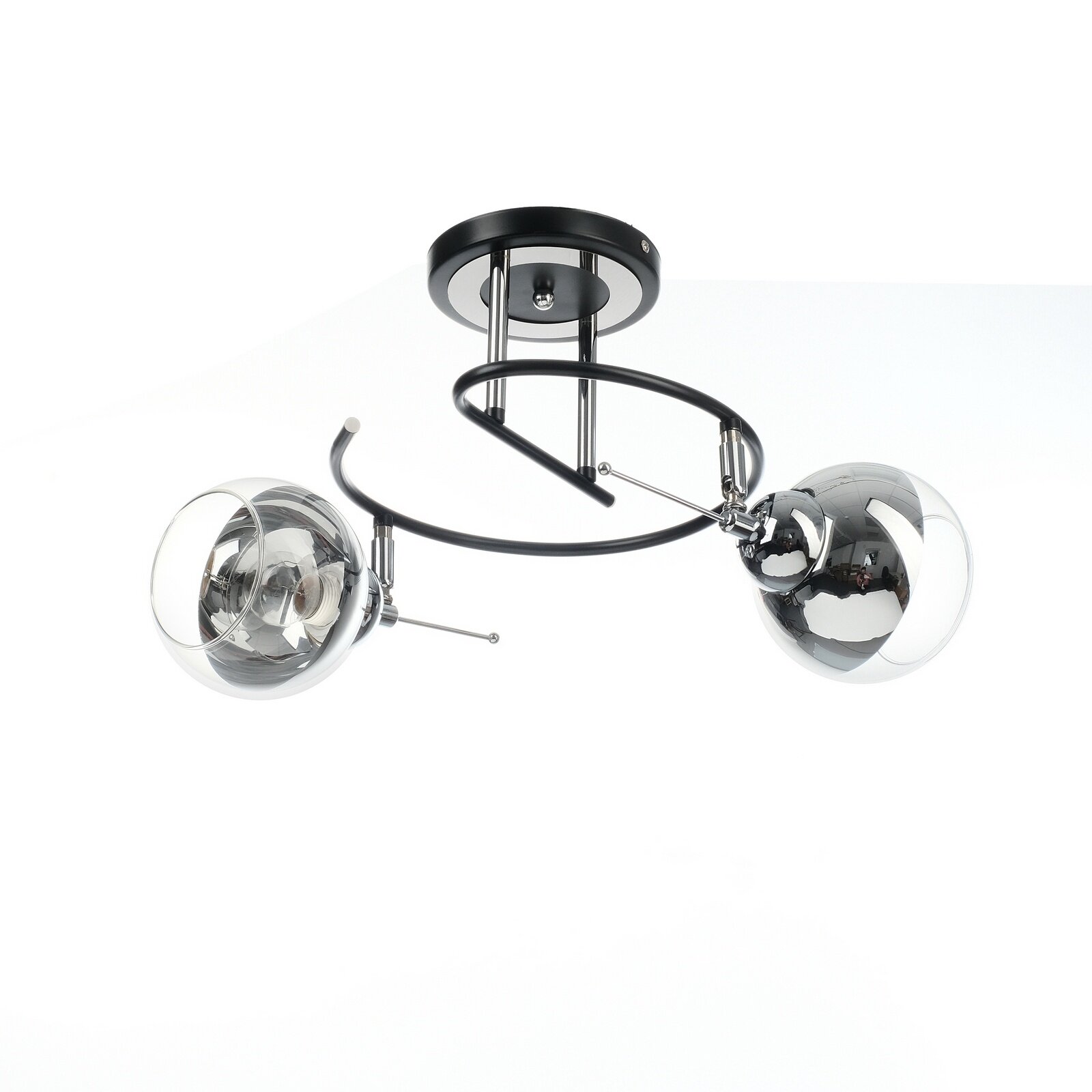 Люстра «Редо» 2хЕ27 40 Вт черно-хромовый 45×30×28 см