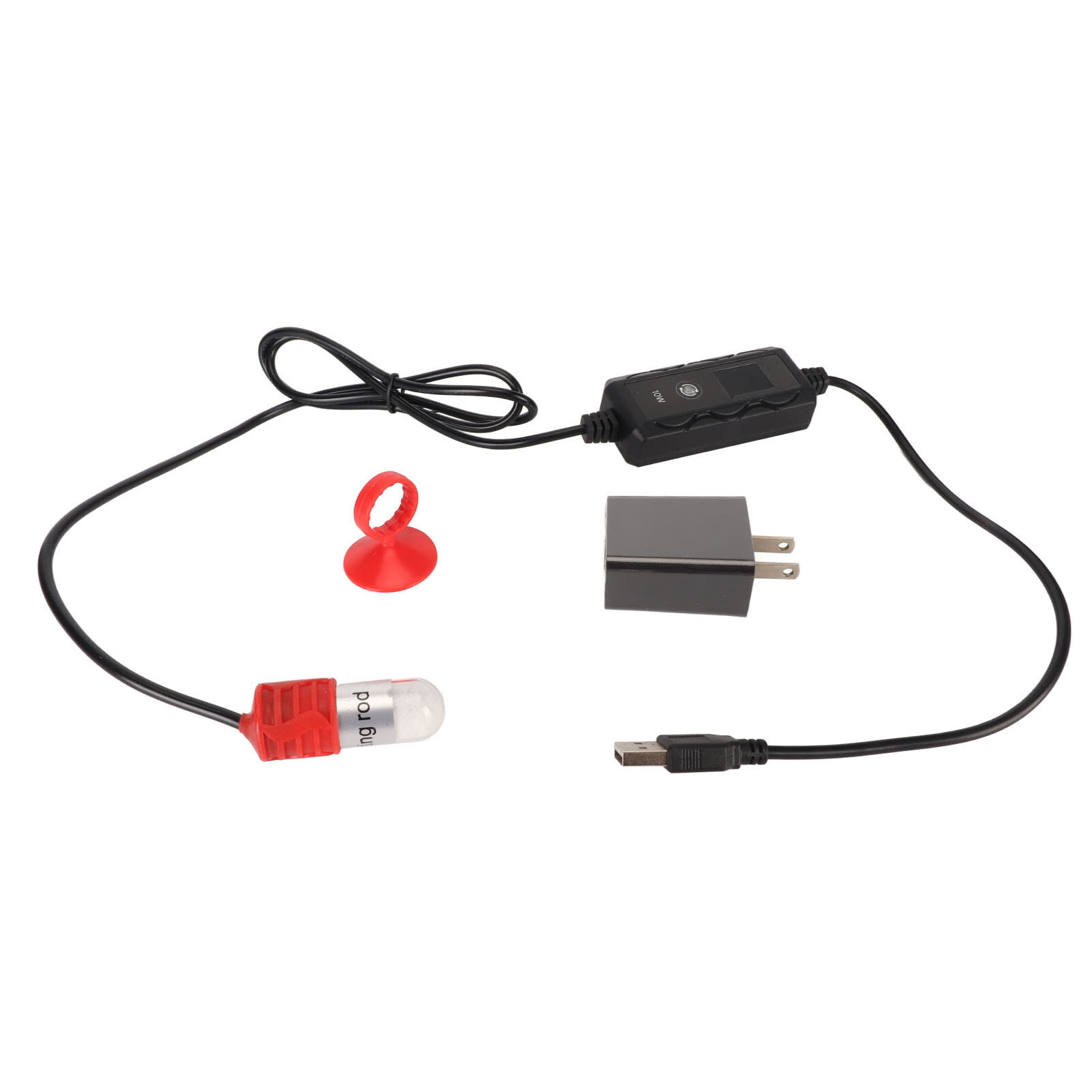 Супер мини-нагреватель для аквариума, питание от USB, 10 Вт, регулируемый мини-погружной нагревательный стержень для аквариума со светодиодным дисплеем, термостат, вилка стандарта США, 100‑240 В