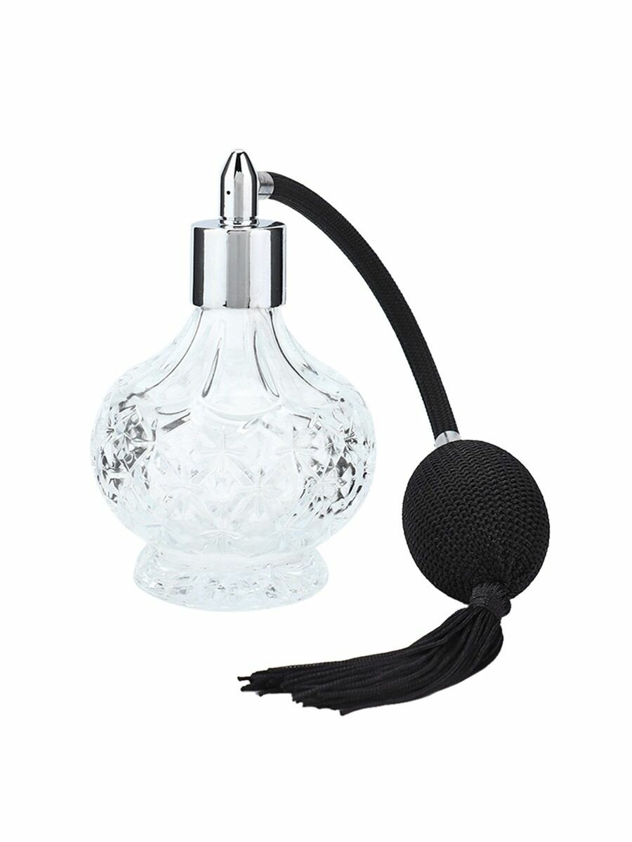 Стеклянный флакон для духов в стиле ретро, 80 мл, многоразовый распылитель с кисточкой, пустой флакон с крышкой для эфирных масел и ароматов