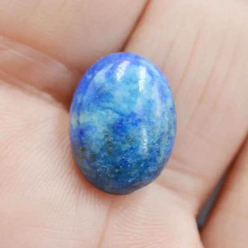 Кабошон бусины из натурального камня малахит содалит лазурит 4 шт