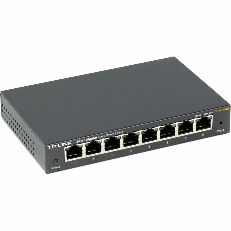Коммутатор TP-LINK TL-SG108, 8 портов 10-100-1000 Ваsе-T (TL-SG108)