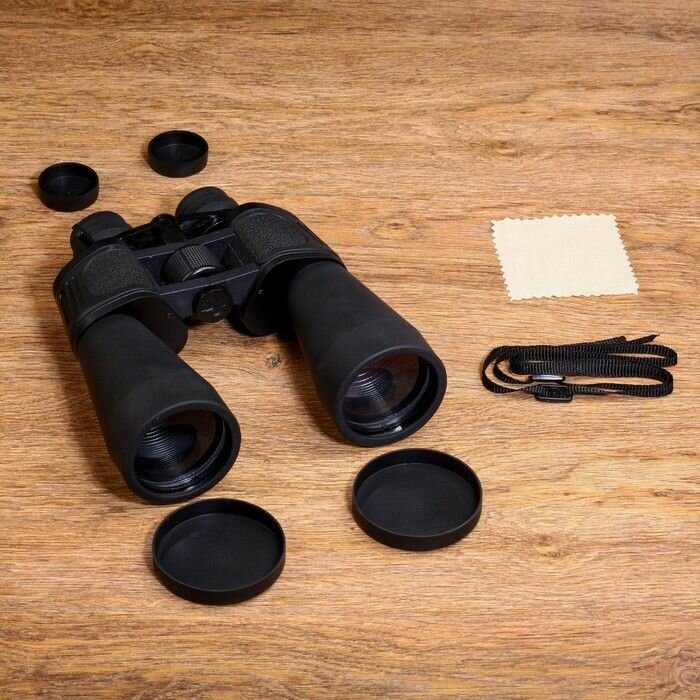 Бинокль Мастер К "Турист", с регулируемым зумом 10-30, черный, линзы рубин (10-30х60)