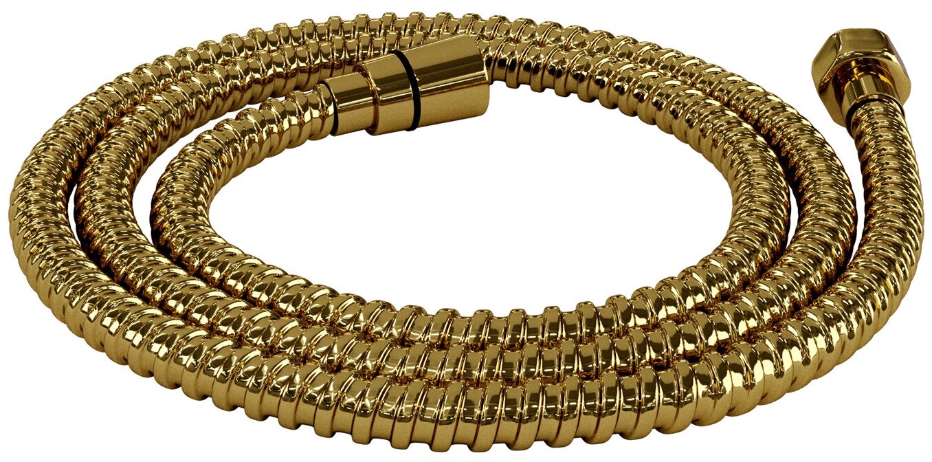 Шланг для душа WasserKRAFT A197 1500 мм, стальная оплетка, цвет: глянцевое золото