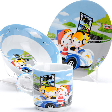 Набор посуды для детей 3 пр " Авто" в подарочной упаковке