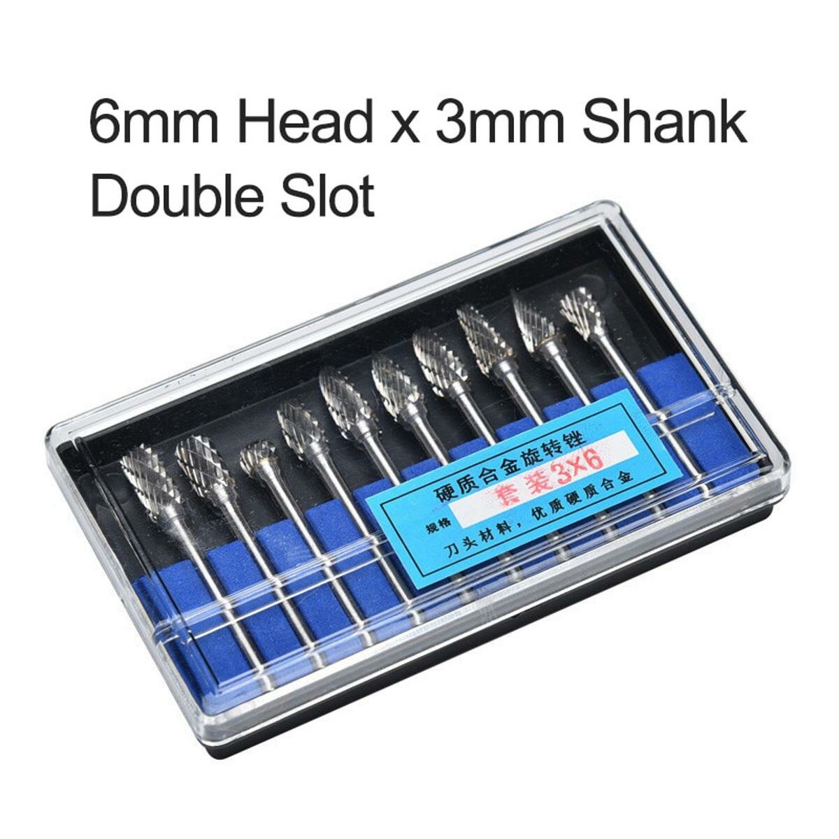 1/8 вольфрамовые карбидные сверла 3x6 мм, вращающиеся борфрезы, шлифовальные алмазные фрезы по металлу, деревообработка,